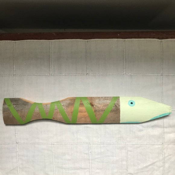 Wall Decor | Hand Painted Picket Fence Fish | Poshmark